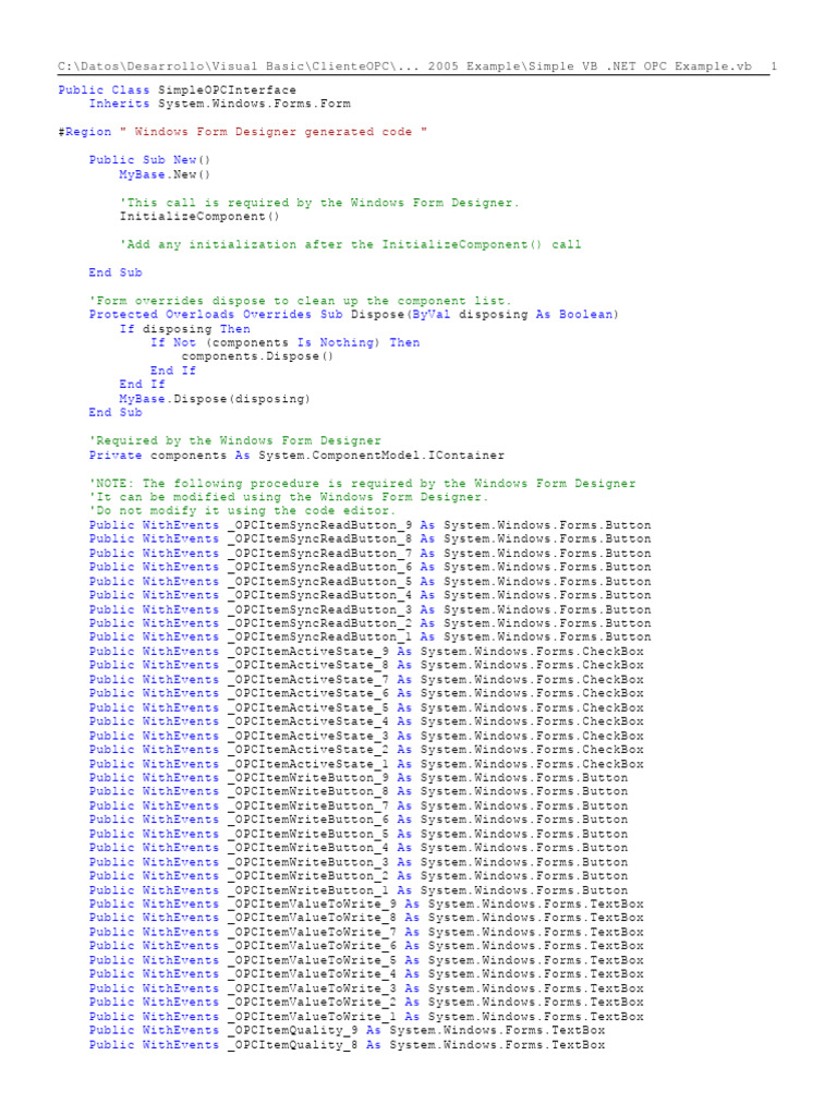 Cliente OPC | PDF | Arial | Software Development