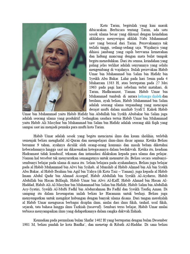 Biografi Habib Umar Bin Hafidz | PDF