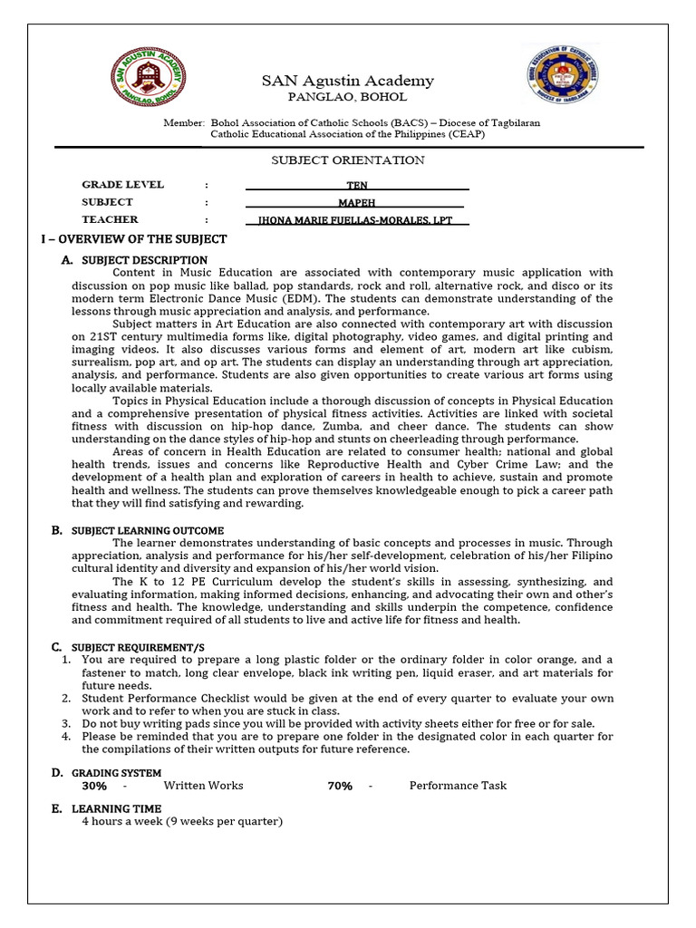 10-Subject Orientation | PDF | Learning
