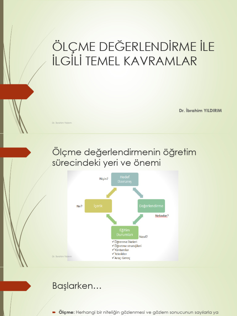 1.ölçme İle İlgi̇li̇ Temel Kavramlar | PDF