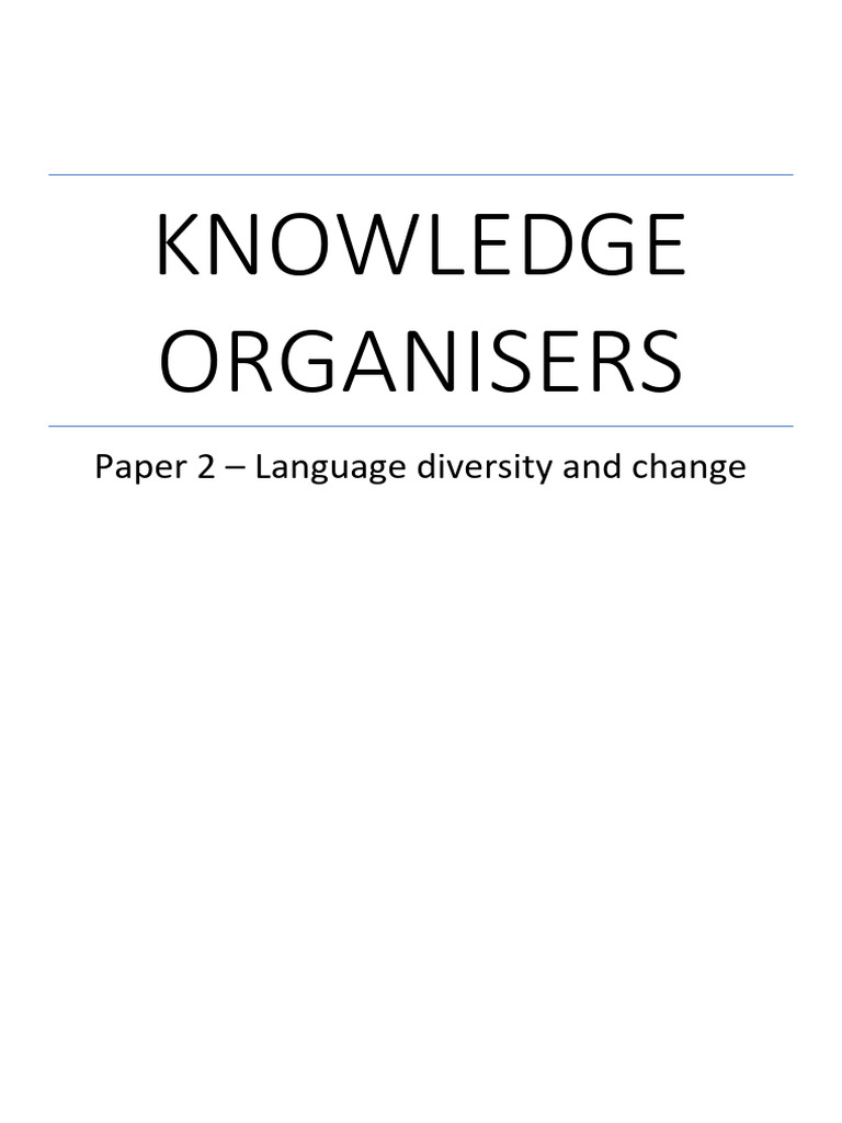 English Language KS5 Vocabulary Master Booklet Paper 2 | PDF | English ...