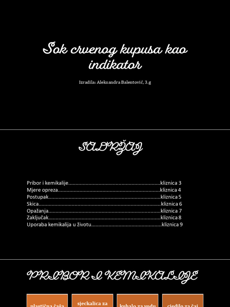 Sok Crvenog Kupusa Kao Indikator | PDF