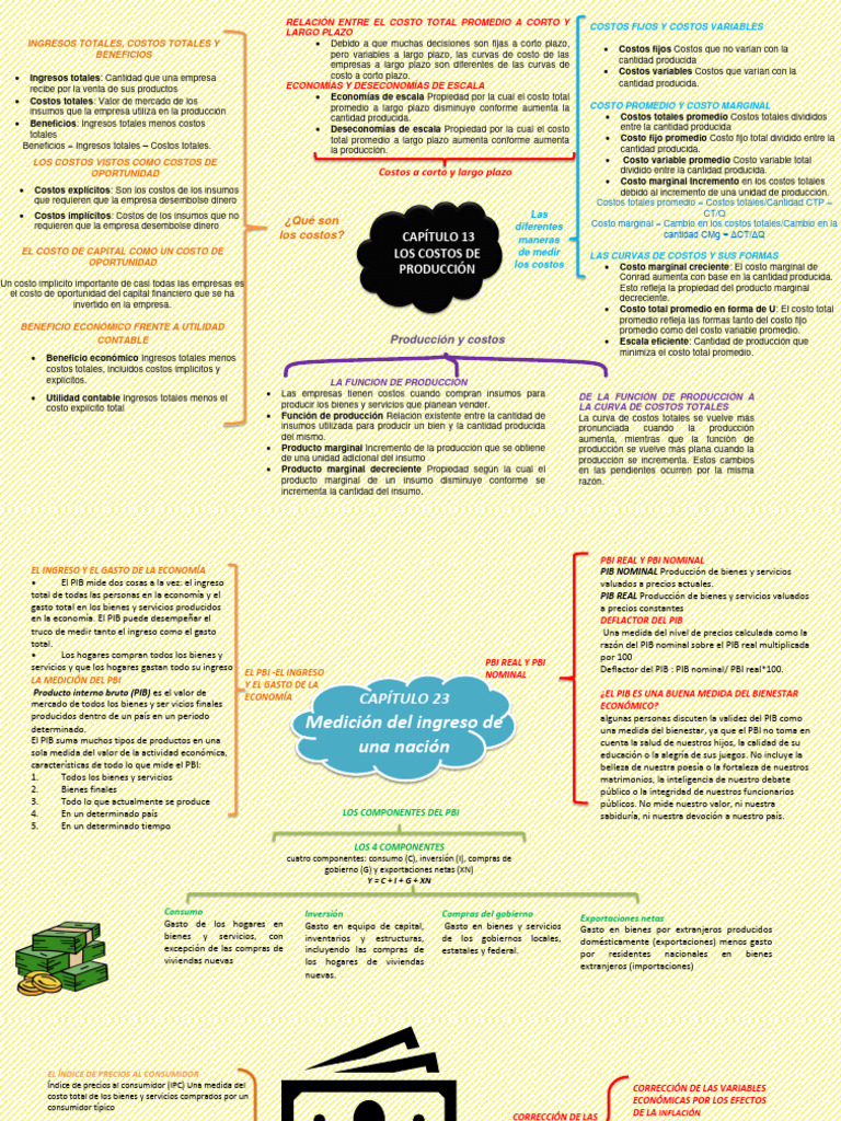 Esquemas Cap 13,23,24 y 25 (Segunda Unidad) | PDF | Elasticidad (economía) | Producto Interno Bruto