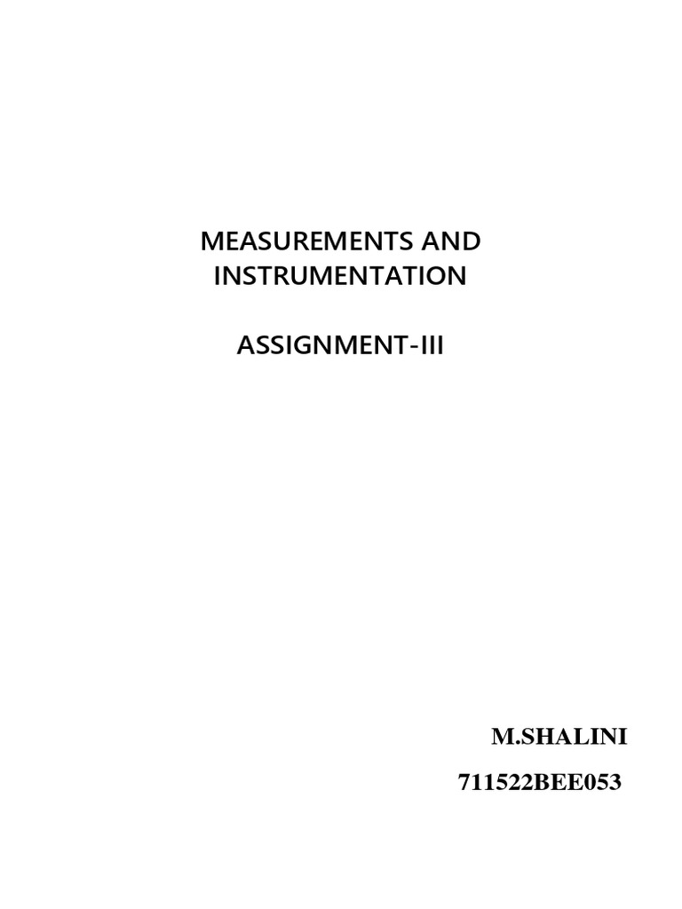Measurements and Instrumentation Vineth | PDF | Inductance | Electromagnetic Induction