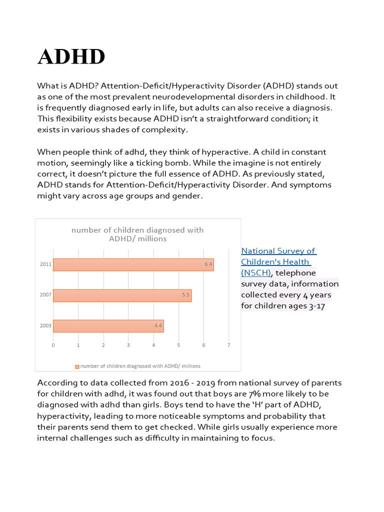 Adhd | PDF | Attention Deficit Hyperactivity Disorder | Cognitive ...