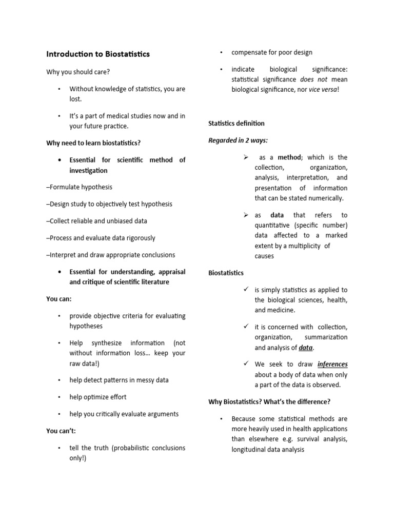 Introduction To Biostatistics | PDF | Statistics | Biostatistics Introduction To Biostatistics | PDF | Statistics | Biostatistics
