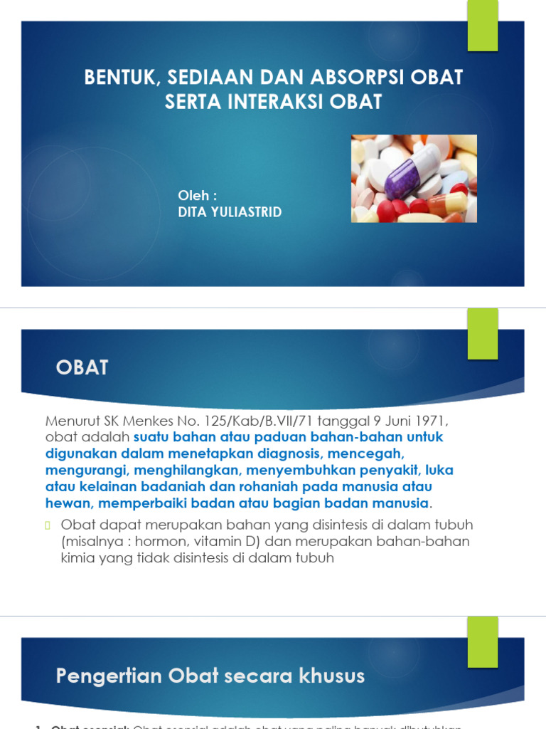 Bentuk Sediaan Obat | PDF