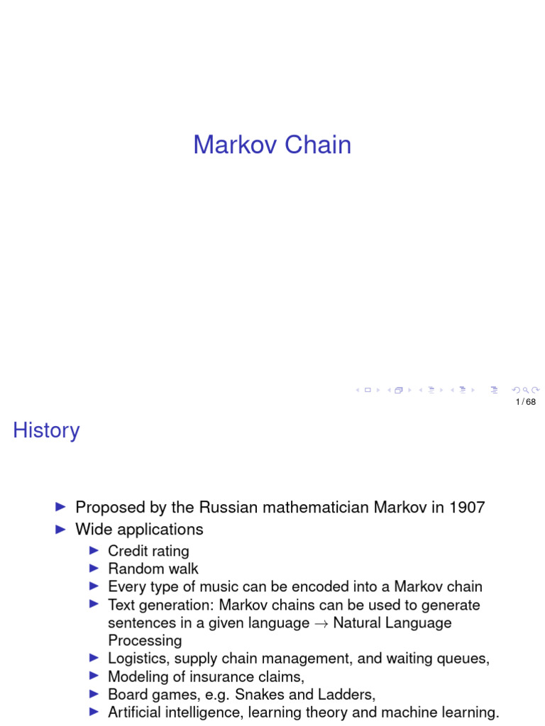 4 - Markov Process | PDF | Markov Chain | Mathematics