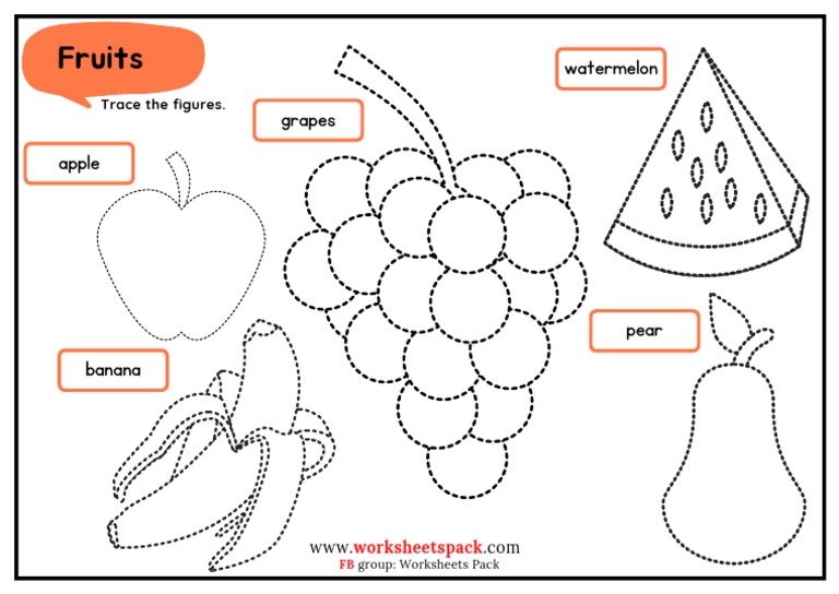 Pictures Tracing Free Objects Drawing Worksheets | PDF