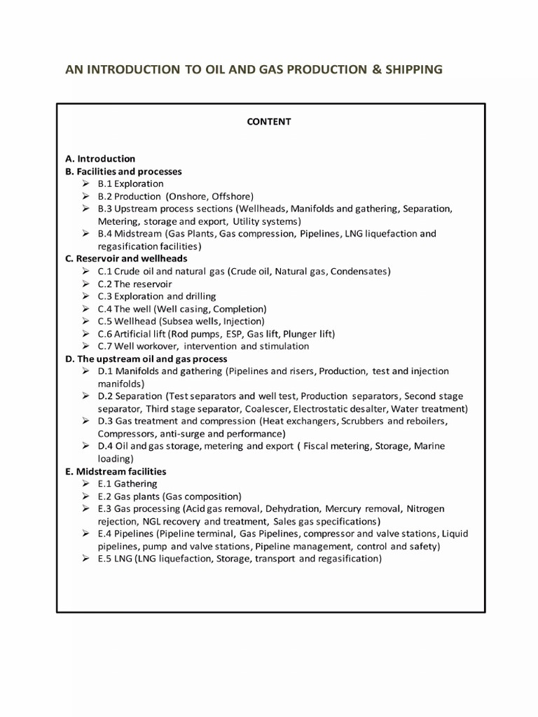 An Introduction To Oil and Gas Production | PDF