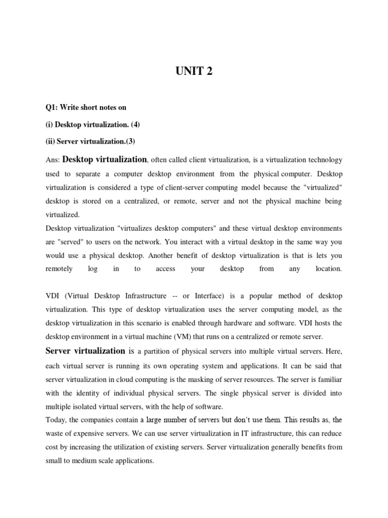 CC Notes UNIT 2 | PDF