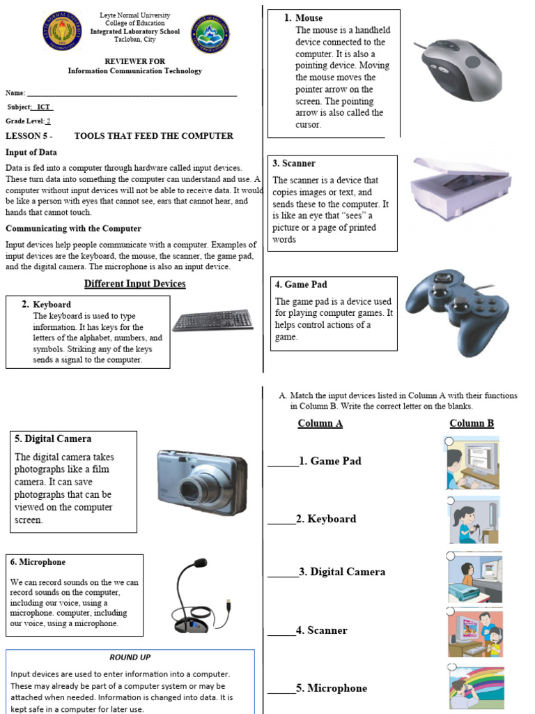 Grade 2 Pointers in ICT | PDF | Cursor (User Interface) | Computer Keyboard