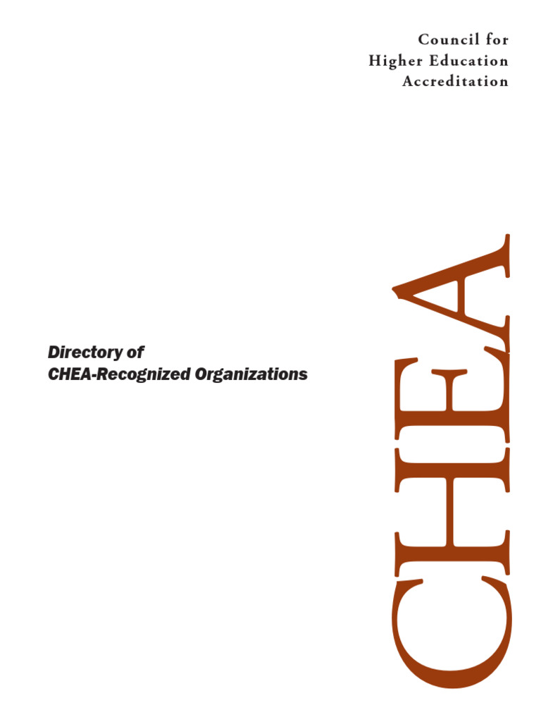 Directory CHEA Recognized Orgs - 143 | PDF | Academic Degree | Qualifications