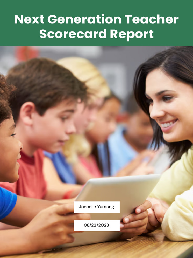 next-generation-teacher-scorecard-report | PDF | Teachers | Learning