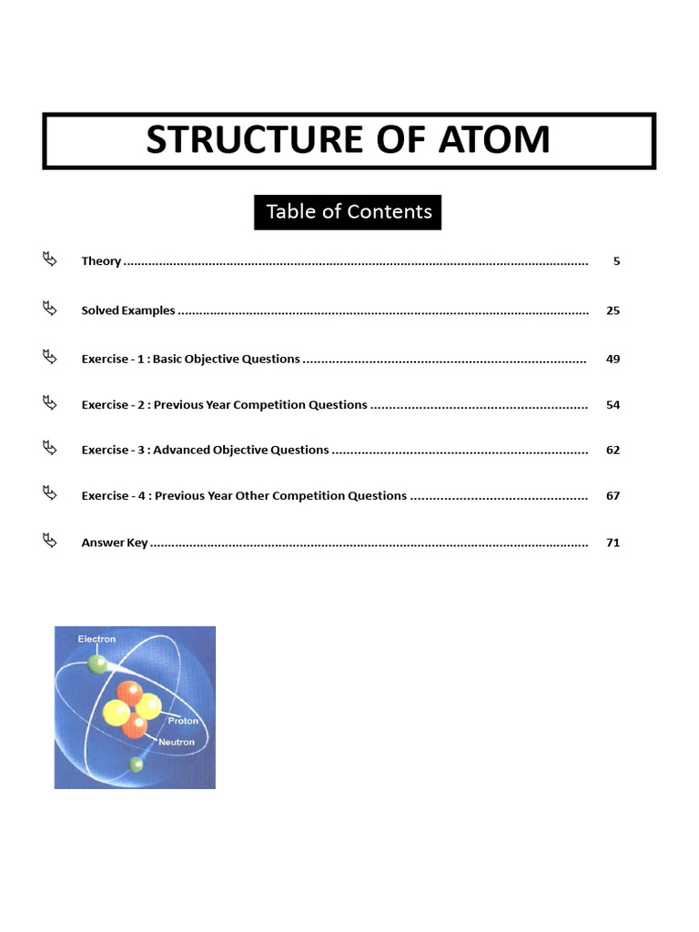 Atomic Structure Ques | PDF | Atomic Nucleus | Atoms Atomic Structure Ques | PDF | Atomic Nucleus | Atoms