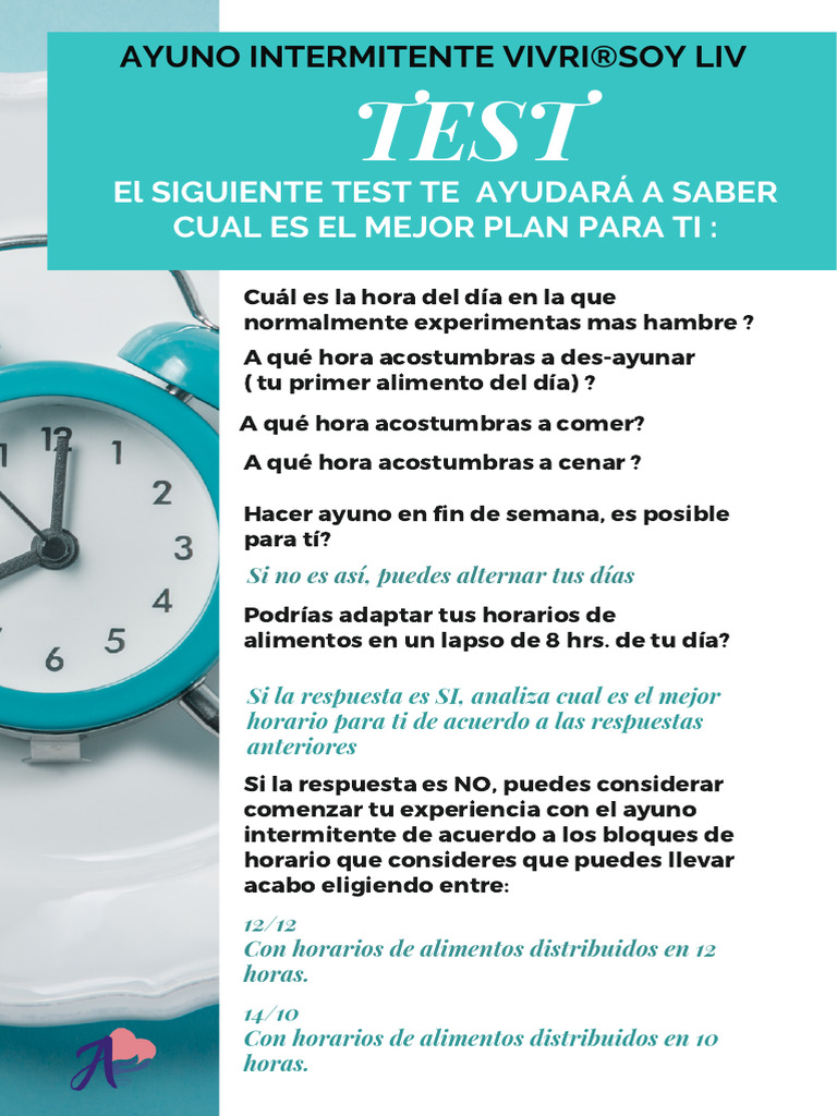 TEST Ayuno Intermitente | PDF | Relaciones personales, crianza y ...