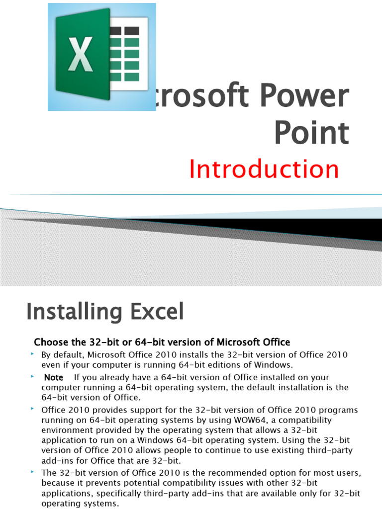 MS Exel Introdcion | PDF | Microsoft Office 2010 | Microsoft Office