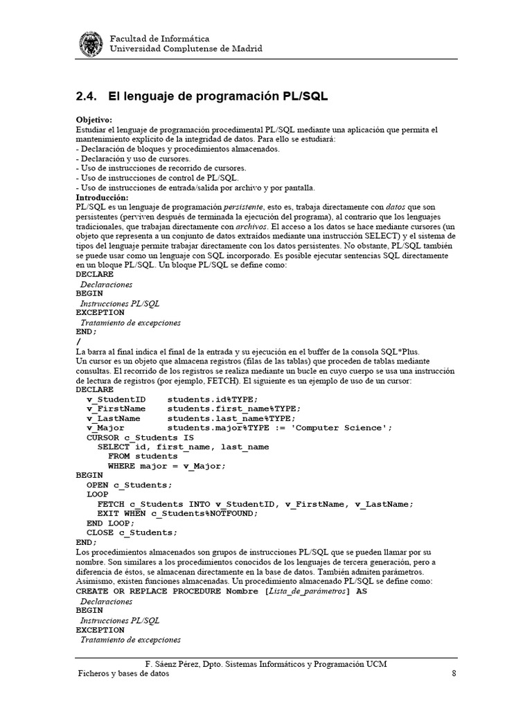 Práctica2 4 | PDF | Pl / Sql | SQL