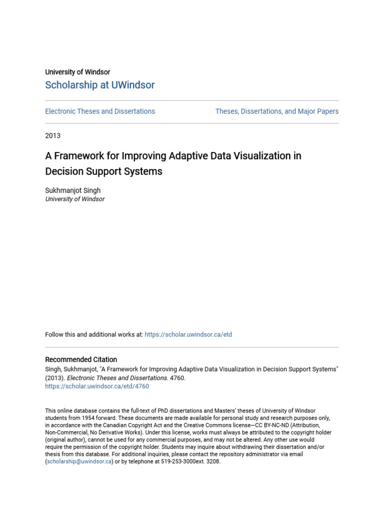 A Framework For Improving Adaptive Data Visualization in Decision | PDF | Decision Support ...