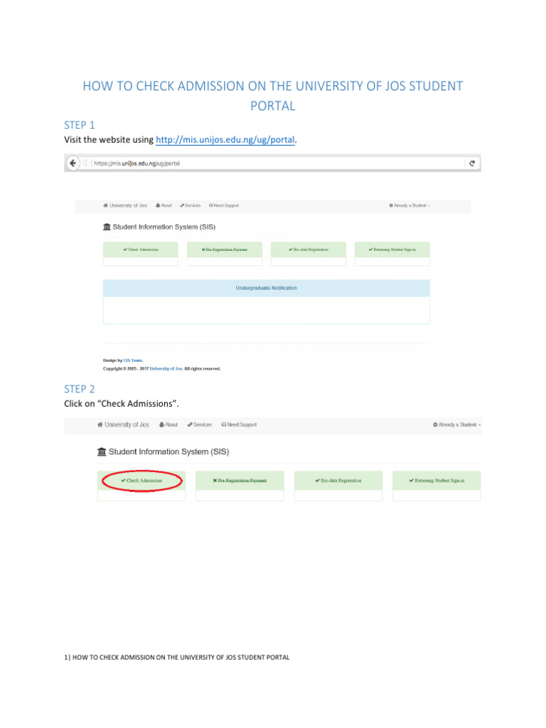 How To Check Admission | PDF