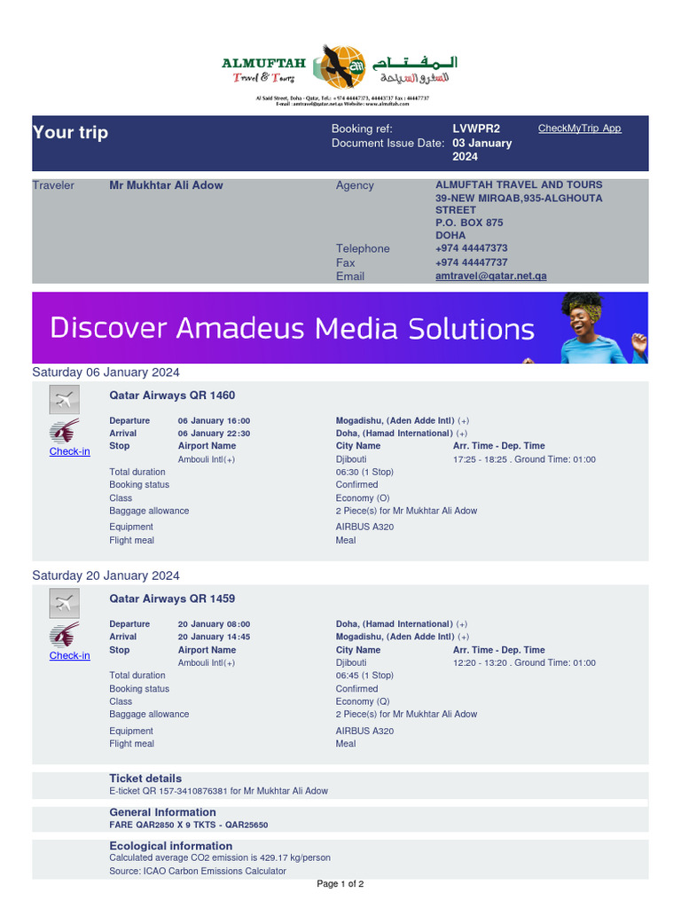MR Mukhtar Ali Adow | PDF | Airlines | Aviation