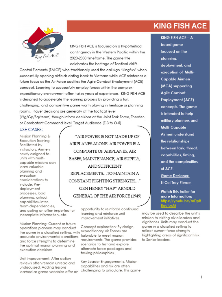 KingFish ACE Rulebook - 6 Mar 22 - 1 | PDF | Request For Information ...