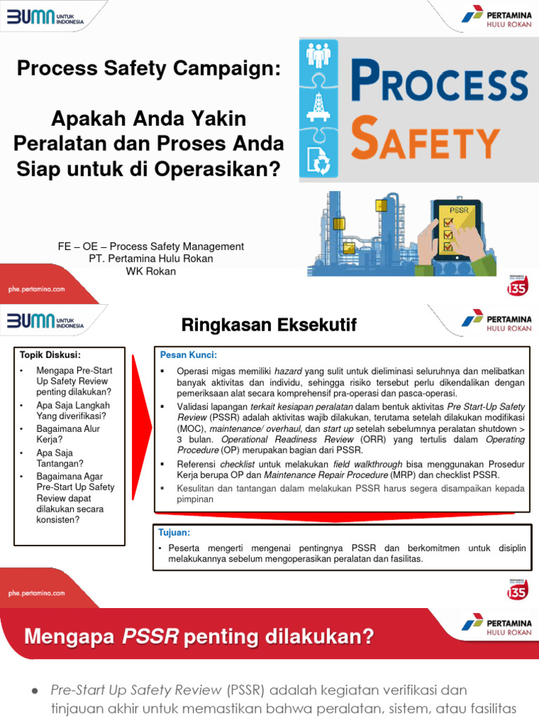 Pentingnya PSSR dalam Keselamatan Operasi | PDF | Bisnis | Komputer