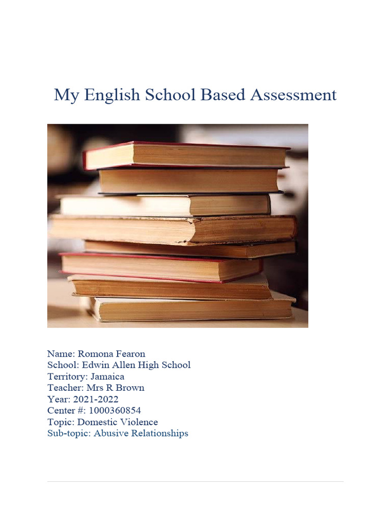 English SBA | PDF | Domestic Violence | English Language