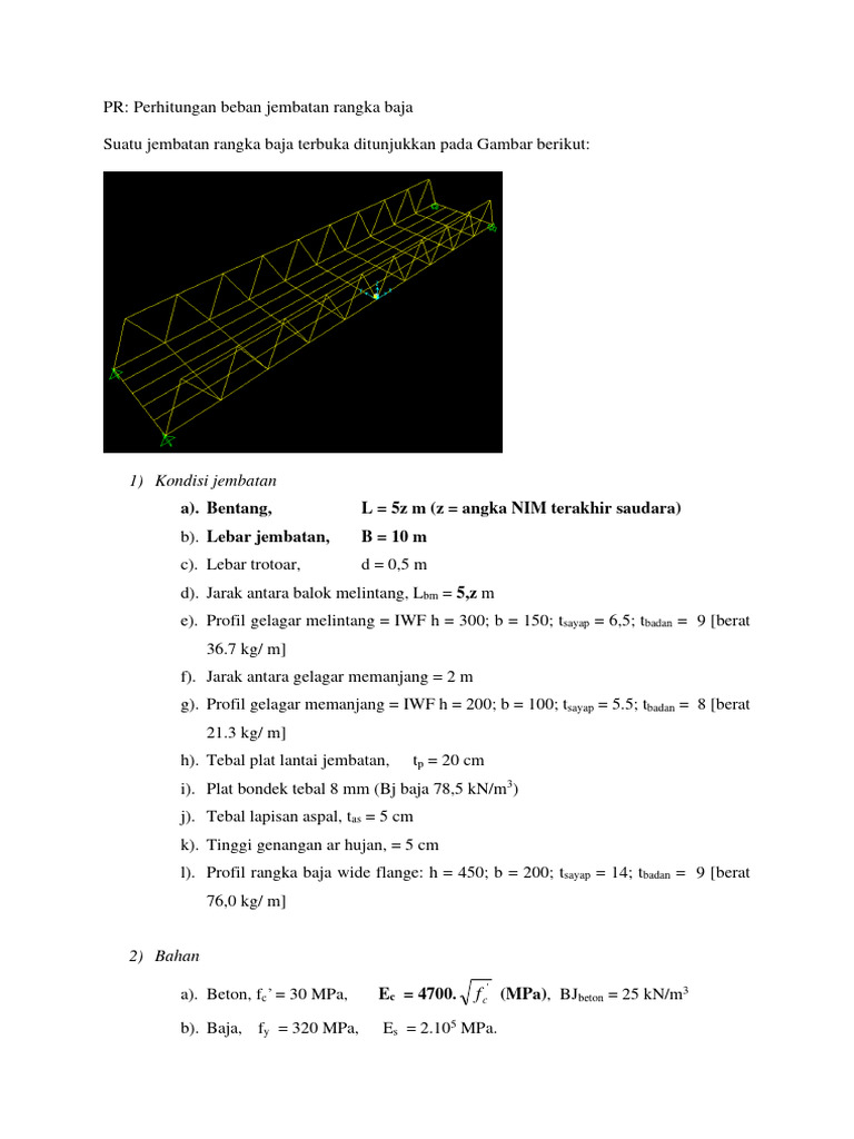 PR Beban Jembatan Rangka | PDF | Sains & Matematika | Teknologi & Rekayasa