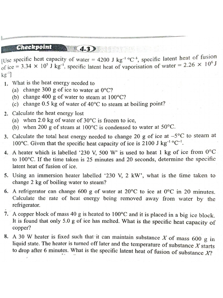 Specific Latent Heat | PDF