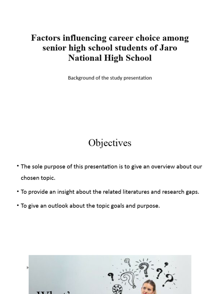 Factors Influencing Career Choice Among Senior High School | PDF ... Factors Influencing Career Choice Among Senior High School | PDF ...