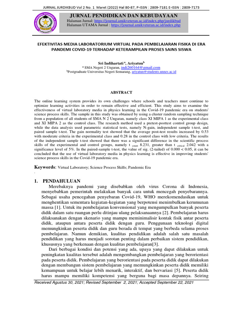 Media Laboratorium Virtual Pada Pembelajaran Fisika Di Era Pandemi ...
