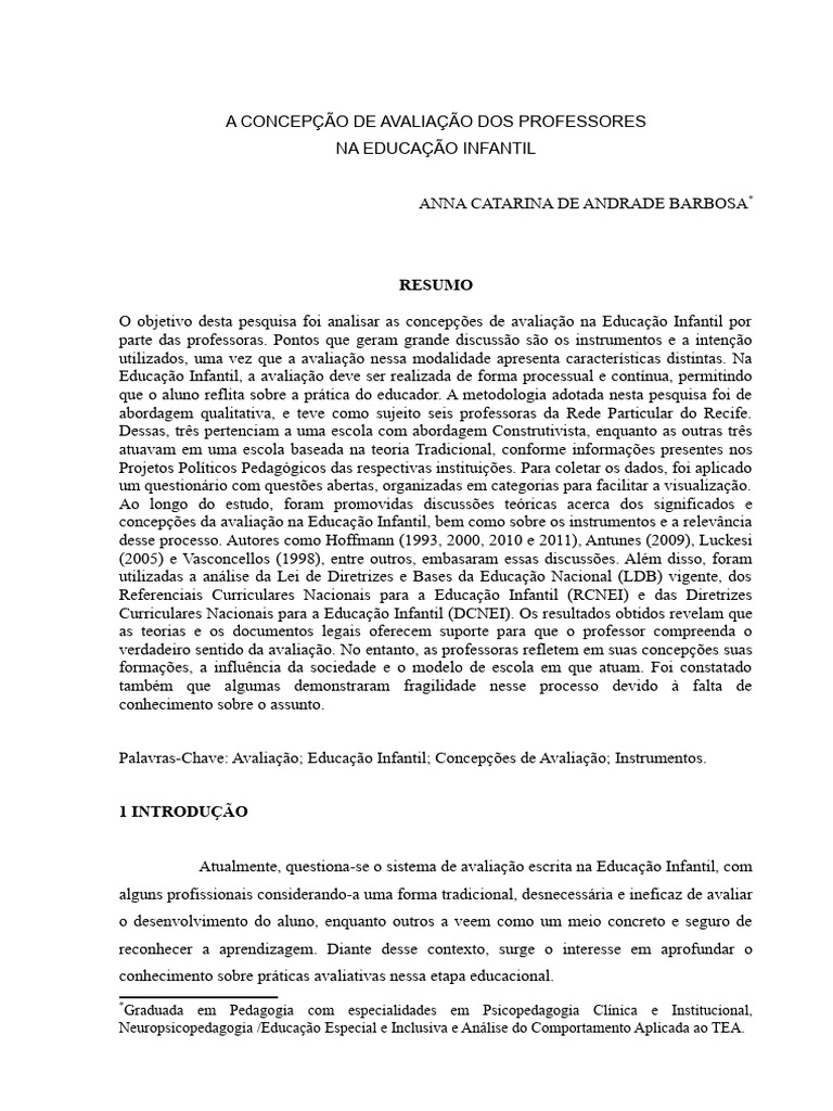 Modelo Artigo Cientifico Word Pdf Abstract Resumo Pré Escola