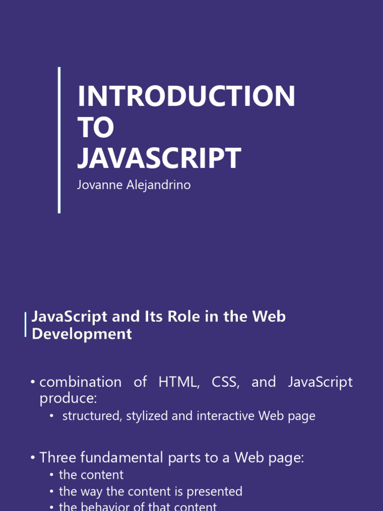 01 Introduction | Download Free PDF | Java Script | Html Element