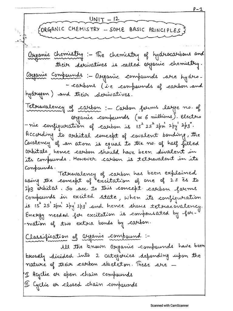 12 Organic Chemistry Some Basic Principle | PDF