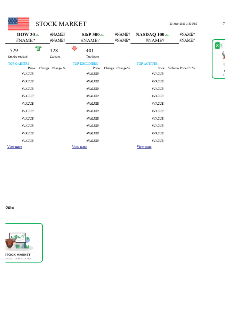 6 US Stock Market Tracker v1 | PDF | Securities (Finance) | Investments ...