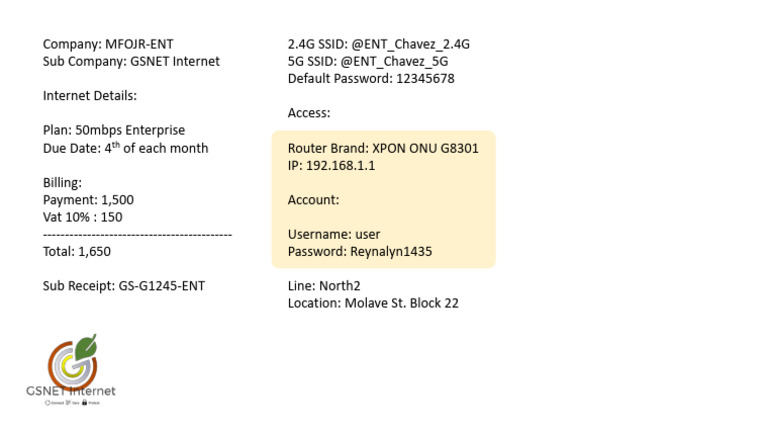 Installation Receipt | PDF