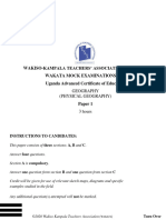 Uace Geography Paper 1 | PDF | Science & Mathematics