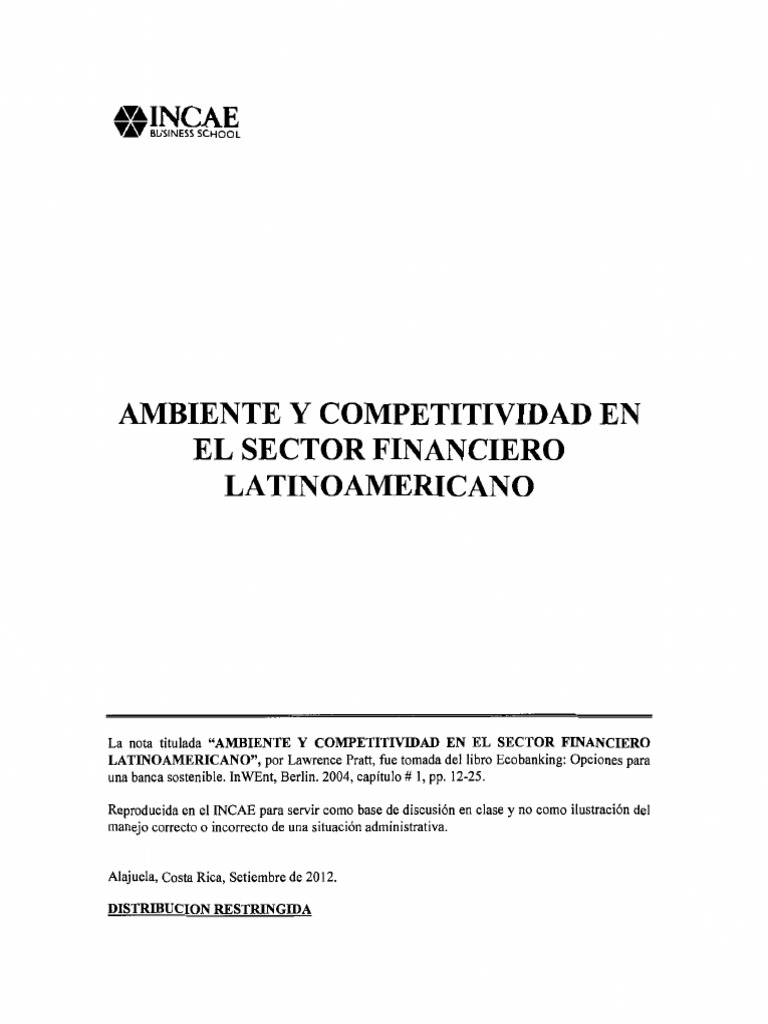 32 Ambiente y Competitividad | PDF | America latina | Bancos