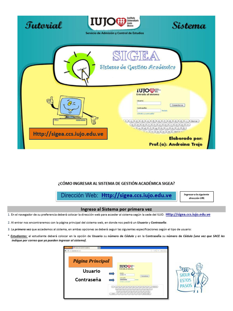 Tutorial Del Sigea - Nuevo Ingreso | PDF | Contraseña | Ventana (informática)