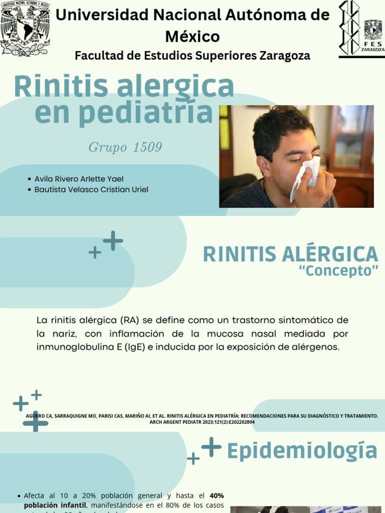 Rinitis Alérgica Pediátrica: Diagnóstico y Tratamiento | PDF | Alergia ...