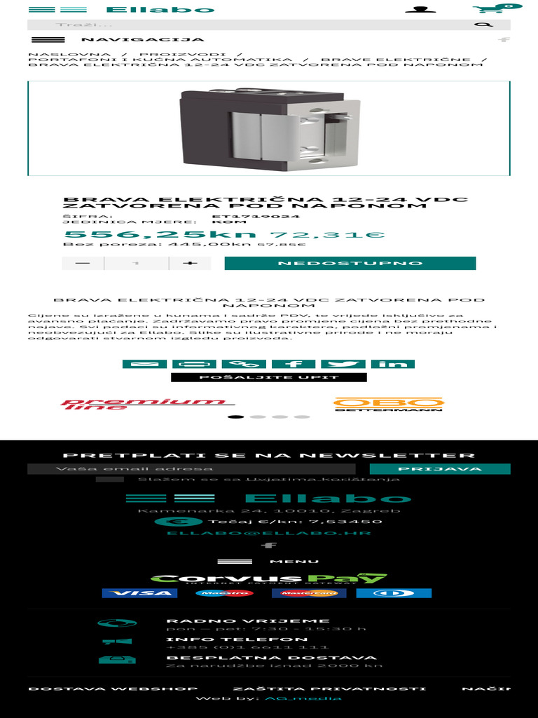 BRAVA ELEKTRIČNA 12-24 VDC ZATVORENA POD NAPONOM - Elektromaterijal ...
