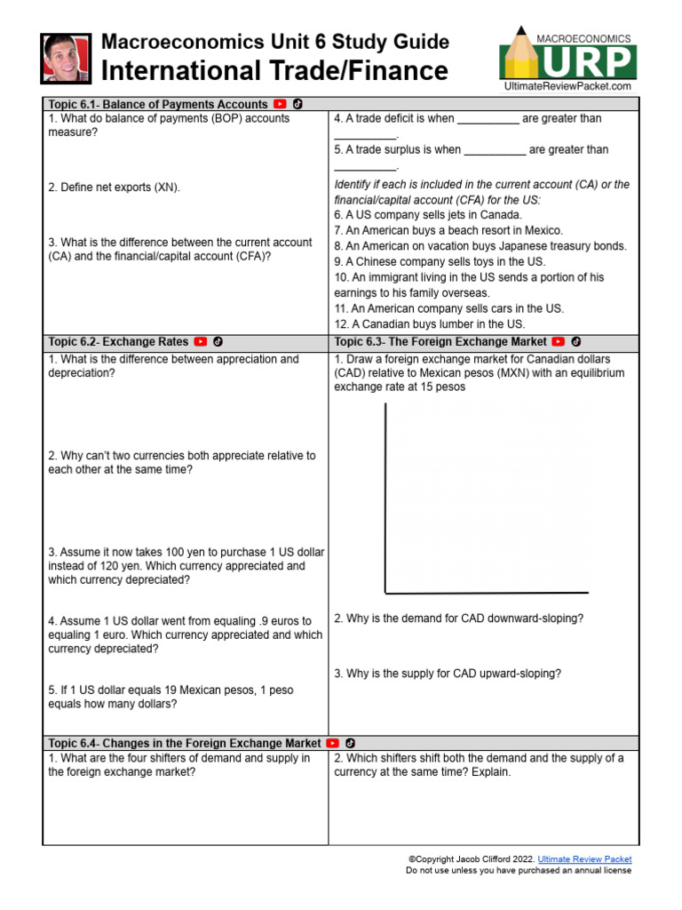 MacroUnit6StudyGuide2 221207 115022 | PDF | Exchange Rate | Balance Of ...