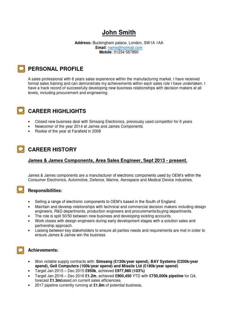 Engineering Sales CV Template | PDF | Sales | Procurement