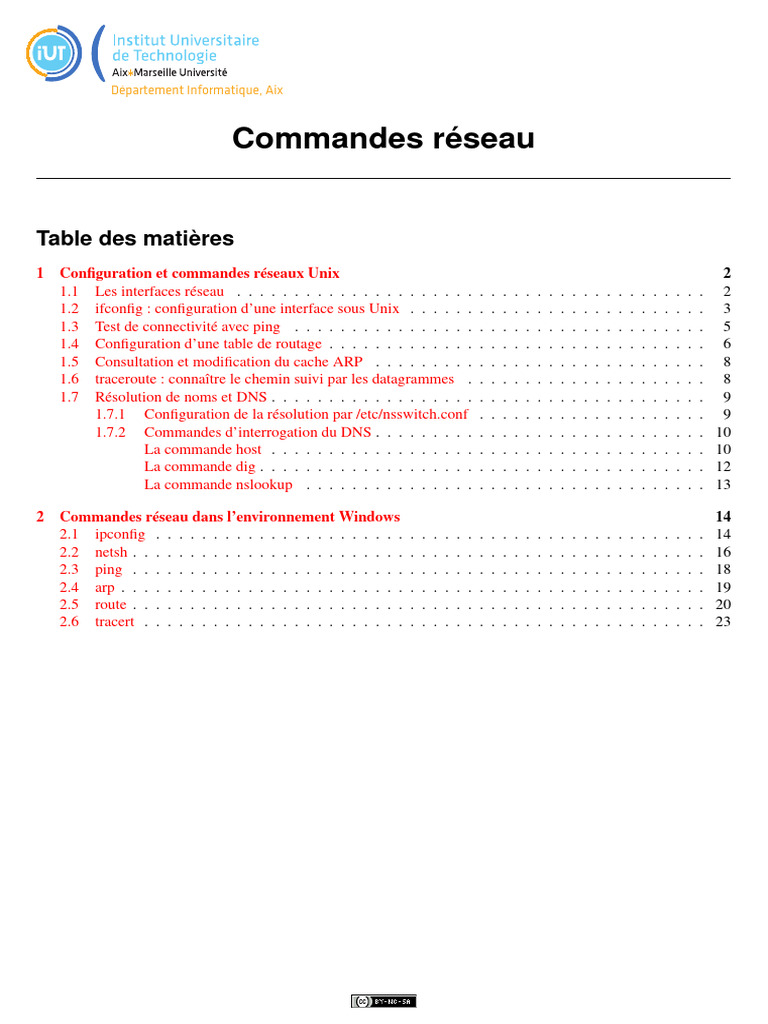 Commandes Reseau | PDF
