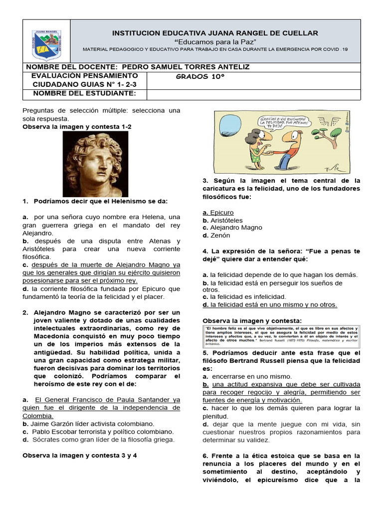 1-Evaluacion Sociales Guia 1-2-3 Grados Decimo | Descargar gratis PDF | Excedente económico ...