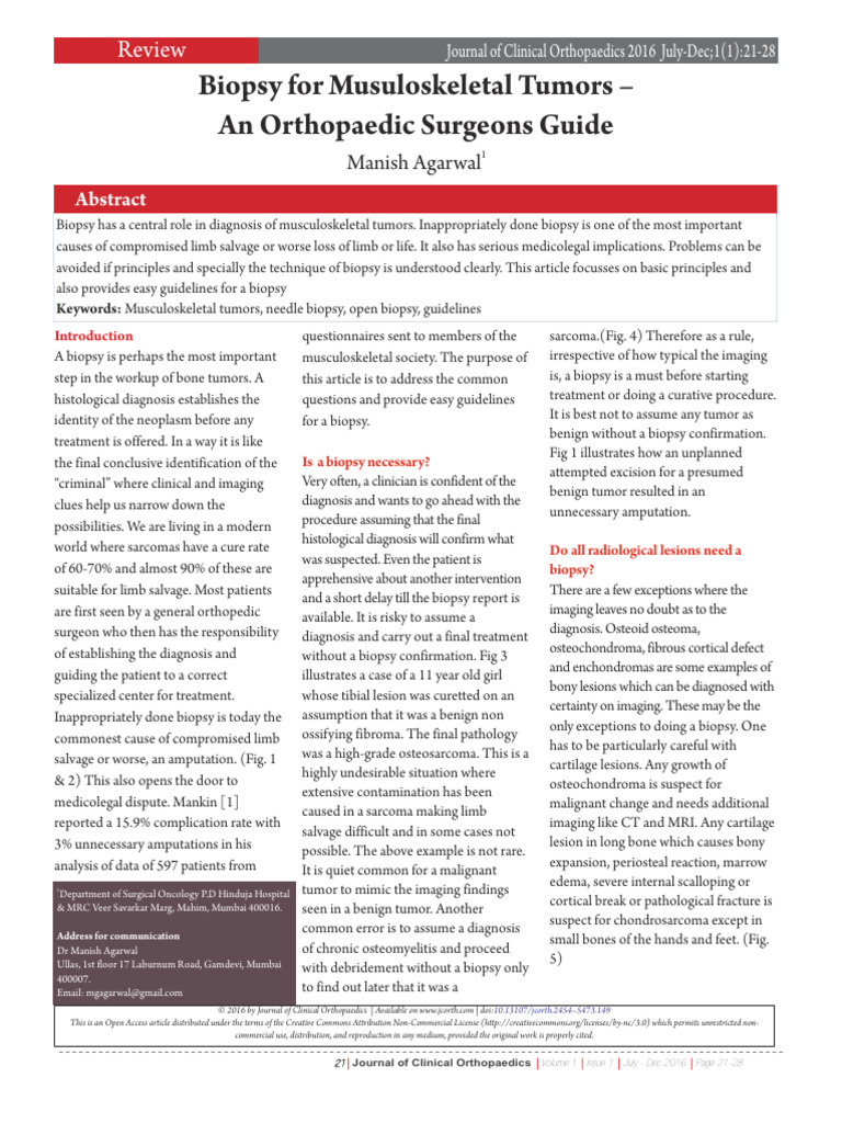 biopsy of MSK Tumour | PDF
