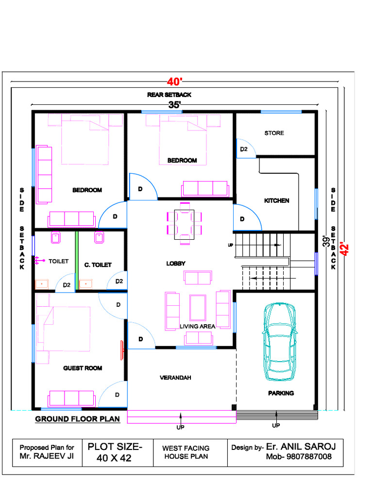 MR, Rajeev Jee at Proposed Ground Floor Plan | PDF
