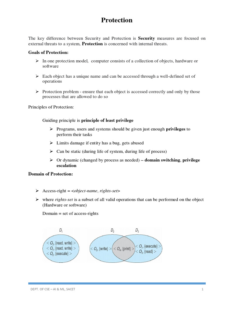 OS Material Protection Security AIML UNIT V 2023 | PDF | Computer Virus ...