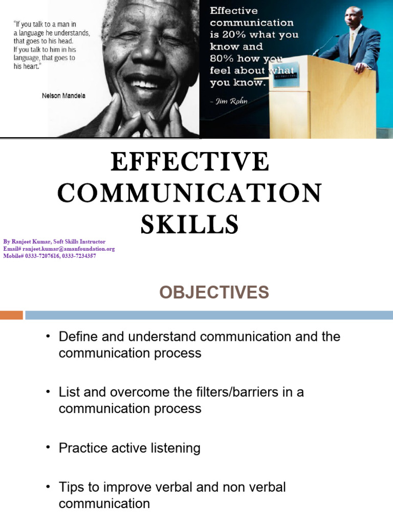 Effective Communication Skills Training | PDF | Communication | Body ...